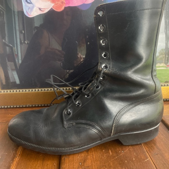 Genesco | Shoes | Vintage Military Genesco Black Leather Combat Boots ...